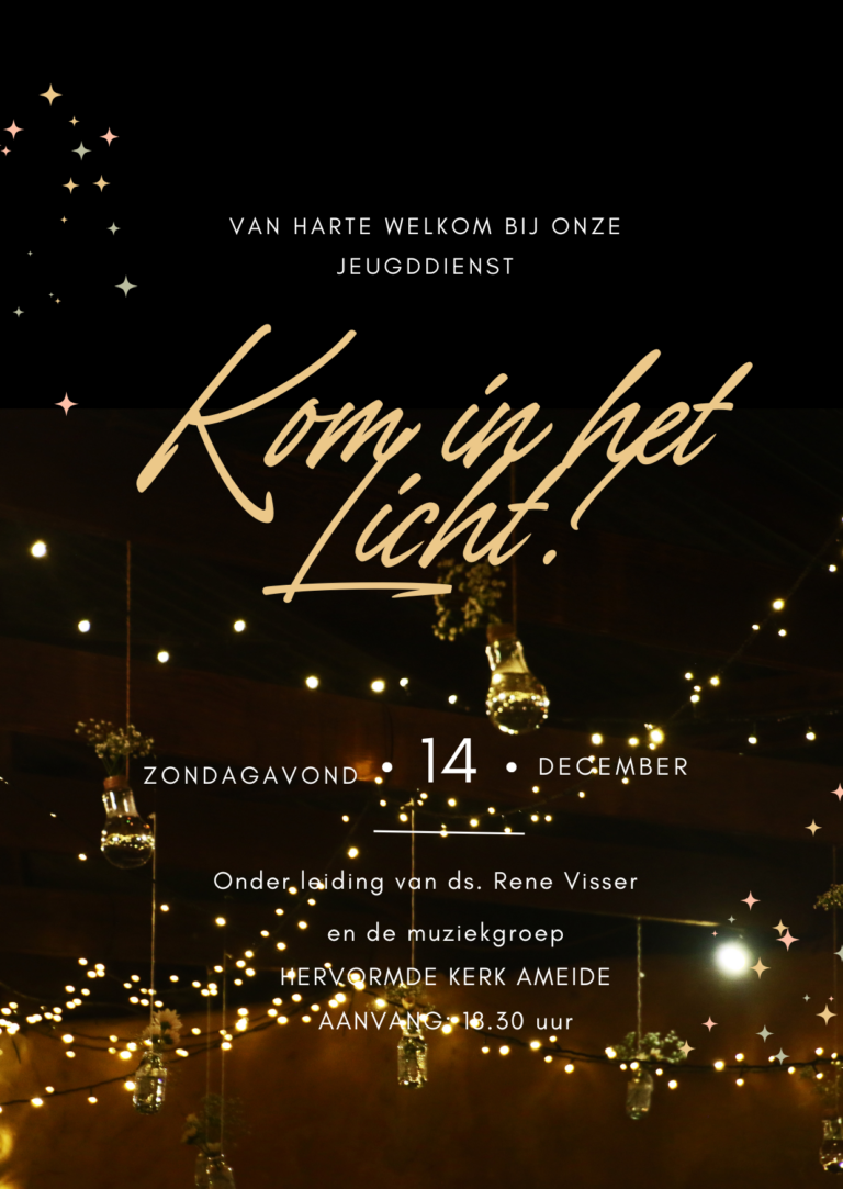 Jeugddienst zondagavond 14 december – Hervormde Gemeente Ameide ...